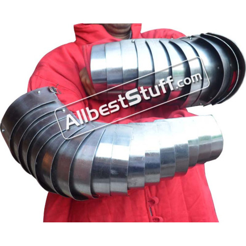 Medieval 18 Gauge Steel Articulated Roman Manica Armguard