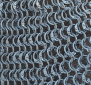 Flat Wedge Riveted Aluminum Chainmail Weight Blanket 152 X 204 CM